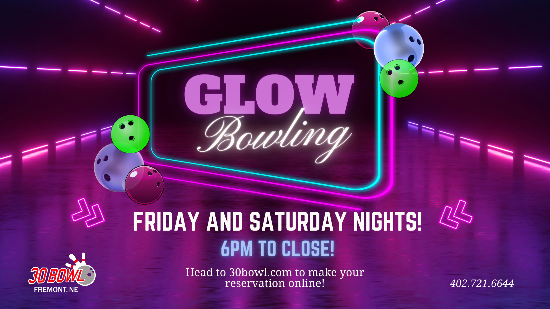 Glow Bowling – 30 Bowl
